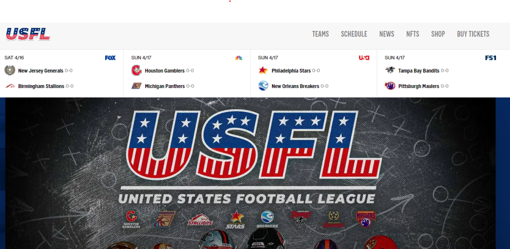 USFL Updates Website Ahead Of April 16th Kick-Off